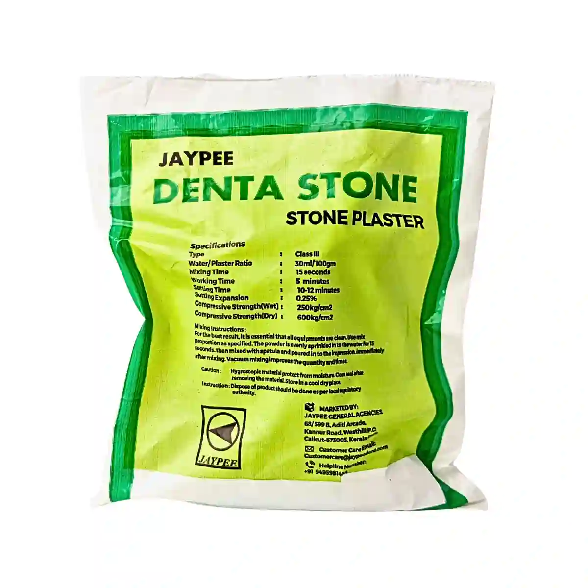 Jaypee Denta Dental Stone, Type III Gypsum, Green, For Fabricating ...